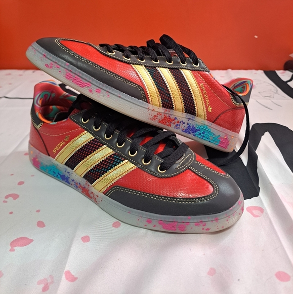 adidas | Shoes | Adidas X Seed Handball Spezial Scarlet Gold Paint ...
